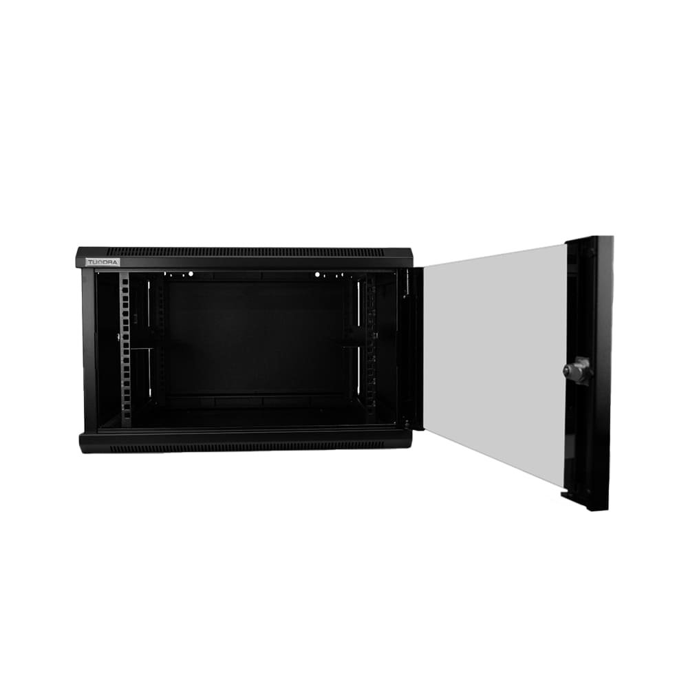 ️ Gabinete de Pared 6 RU Tundra Fijo Puerta Vidrio | GAF06-66