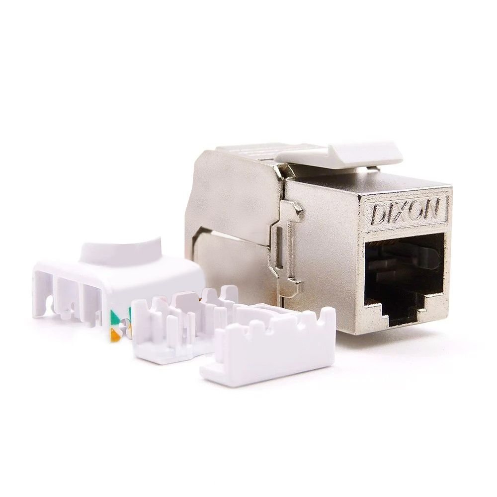 ️ Jack RJ45 Cat6A Dixon Metálico a Presión 6AK18F