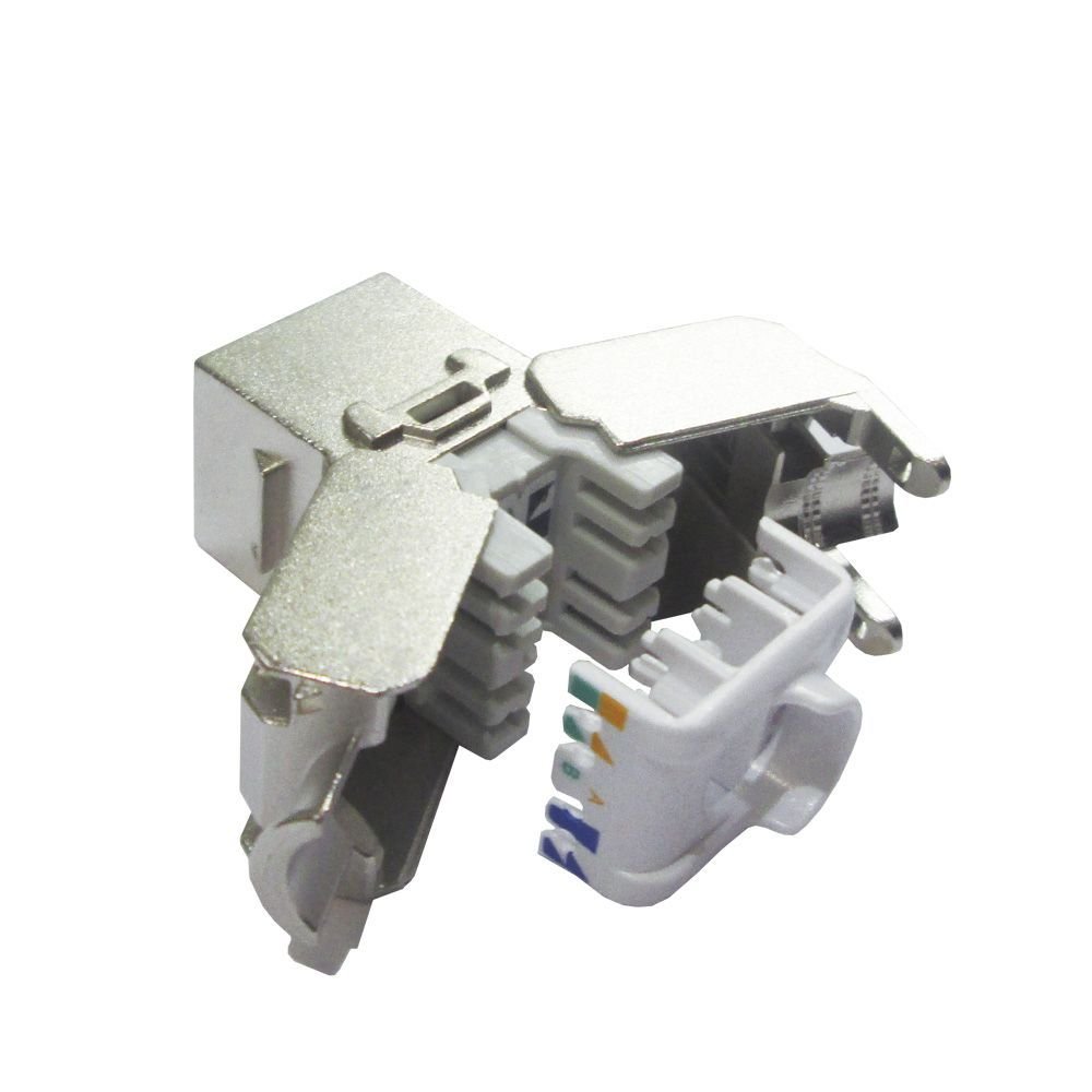 ️ Jack RJ45 Cat6A Dixon Metálico a Presión 6AK18F